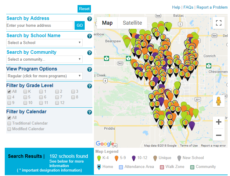 Find a Designated School Search Tool